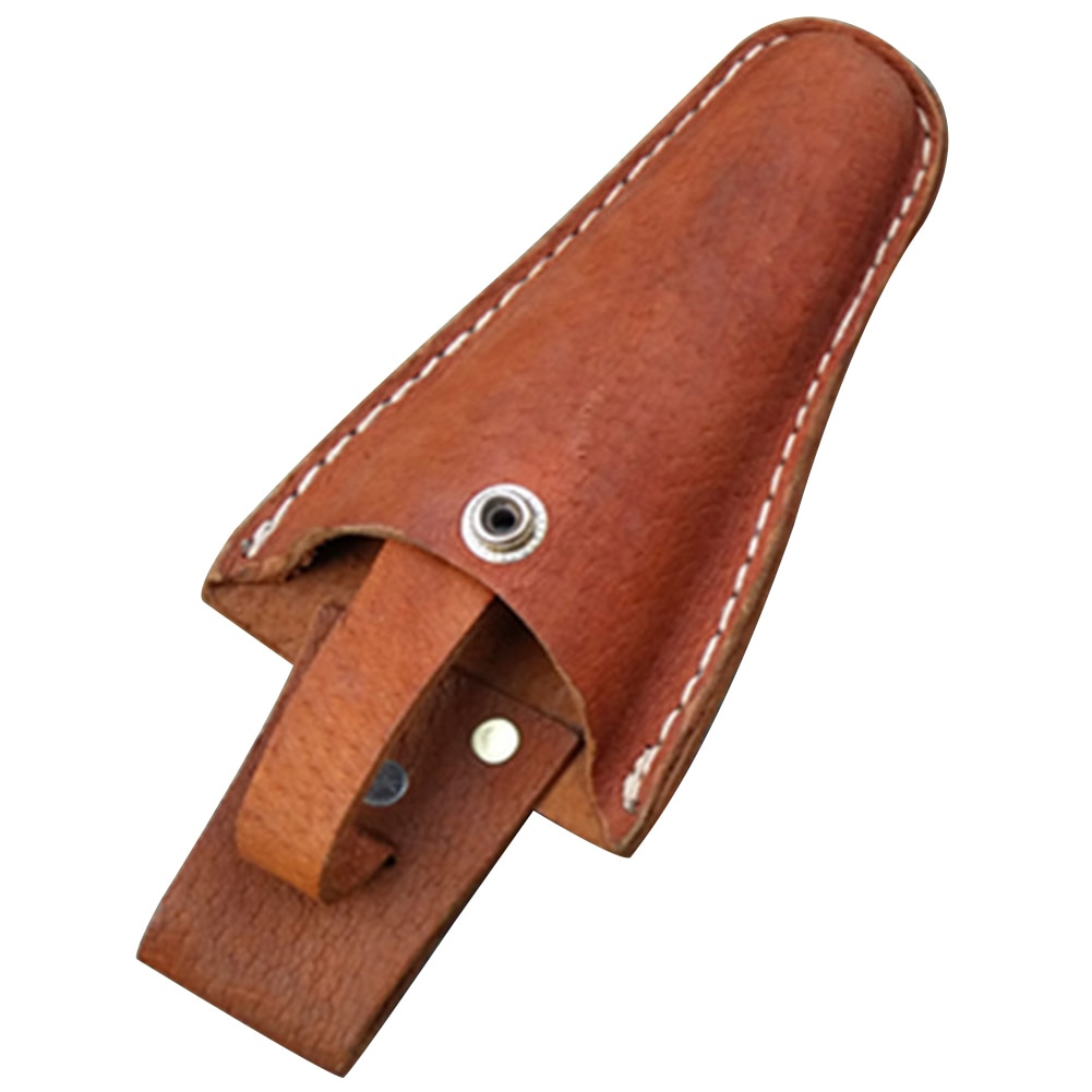 Leather Scissors` Bag With Buckle - Garden Wizard Shop